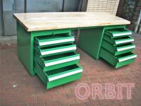 China Heavy Duty Industrial Workbench 1500-2100mm with 500-2000kg Load Capacity and 4 Drawer Storage System for sale