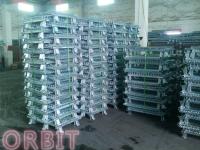 China Stacking Collapsible Steel Wire Mesh Pallet Cage - 1000×800×840mm Size with 1500KG Load Capacity for Warehouse Storage for sale