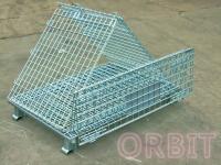 China Stacking Collapsible Steel Wire Mesh Pallet Cage - 1000×800×840mm Size with 1500KG Load Capacity for Warehouse Storage for sale