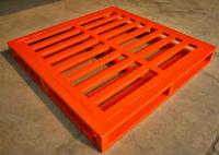 China Steel Pallet 15-30kg with 8T Static Load Capacity - Repairable Recyclable Metal Pallets in Blue/Orange for sale