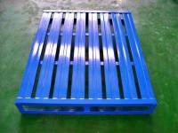 China Steel Pallet 15-30kg with 8T Static Load Capacity - Repairable Recyclable Metal Pallets in Blue/Orange for sale
