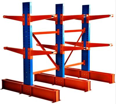 China Adjustable Cantilever Racking System for Long Pipes - 300-700KG Arm Capacity, 600-1500mm Arm Length, Custom Sizes Available for sale