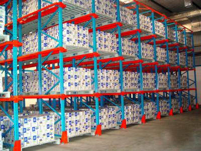 China Cold Store Drive-In Pallet Rack System with Centering Rails - 5000mm Height, 2000KG Capacity for sale