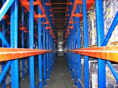 China High Volume Drive-In Pallet Rack System - 4000mm Height, 2000KG Capacity Cold Rolled Steel Storage Rack for sale