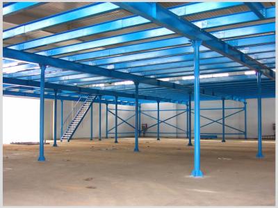 China Steel Structure Mezzanine Flooring Systems - 500KG Load Capacity, 1-3 Levels, Custom Sizes for Warehouse & Office Storage for sale