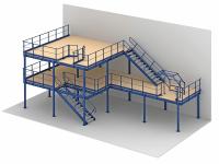 China Heavy Duty Raised Storage Mezzanine Floor - 1-2 Levels, 500KG Load Capacity, 2500mm Height - Industrial Space Optimization for sale