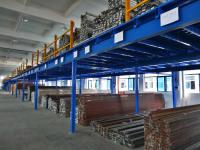 China Cold Rolling Steel Industrial Mezzanine Floor - 500KG Load Capacity, 2500mm Height - Blue/Orange Warehouse Storage Solution for sale