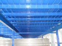 China Cold Rolling Steel Industrial Mezzanine Floor - 500KG Load Capacity, 2500mm Height - Blue/Orange Warehouse Storage Solution for sale