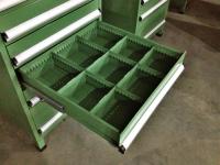 China Industrial Tool Chest Cabinet with 3-15 Drawers, 50-200KG Capacity, Green Finish for Professional Workshops for sale