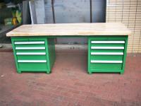 China 500-2000kg Wood Bench Top Industrial Workbenches with Tool Cabinets - 1500-2100mm Sizes, 50-150kg Drawer Capacity for sale