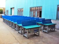 China Custom Steel Industrial Work Benches with Hardwood Fireproofing Board - 500-2000kg Load Capacity, 4 Drawers for sale