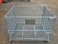 China Industrial Stackable Welded Steel Wire Mesh Pallet Cage 800-1550mm Sizes 500-2500kg Capacity for sale