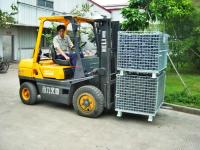 China Industrial Stackable Welded Steel Wire Mesh Pallet Cage 800-1550mm Sizes 500-2500kg Capacity for sale