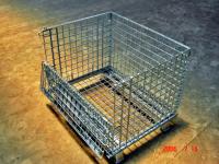 China Hot Dipped Galvanized Foldable Stacking Wire Mesh Boxes - 800-2000KG Load Capacity, 5.0-6.4mm Wire Diameter for sale