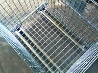 China Hot Dipped Galvanized Foldable Stacking Wire Mesh Boxes - 800-2000KG Load Capacity, 5.0-6.4mm Wire Diameter for sale