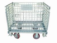 China Zinc Finish Rigid Rolling Wire Mesh Cage with Castors - 800-2000KG Load Capacity, 5.0-6.4mm Steel Wire for sale