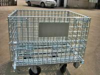 China Zinc Finish Rigid Rolling Wire Mesh Cage with Castors - 800-2000KG Load Capacity, 5.0-6.4mm Steel Wire for sale