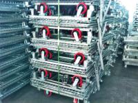 China Zinc Finish Rigid Rolling Wire Mesh Cage with Castors - 800-2000KG Load Capacity, 5.0-6.4mm Steel Wire for sale