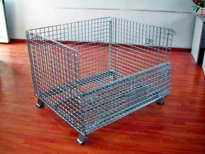 China Powder Coated Wire Mesh Pallet Cage 800-1550mm Sizes with 500-2500kg Load Capacity for Logistics for sale