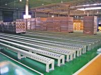 China Powder Coating Pallet Conveyor System with 30-120KG Load Capacity and 620-1200mm Width Options for sale