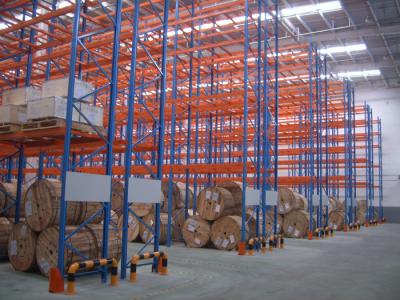 China 6-Level Cold Rolling Steel Selective Pallet Racking - 5000mm Height, 4000KG Capacity - Blue/Orange for sale