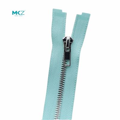 China 3#5#European Style Fine Teeth Open Tail Platinum Metal Zipper for sale