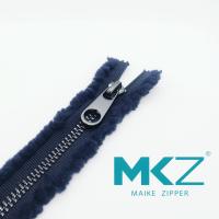China 5#Rough Selvedge Metal Zipper The Circle Pull Head for clothing Metal Zipper for sale
