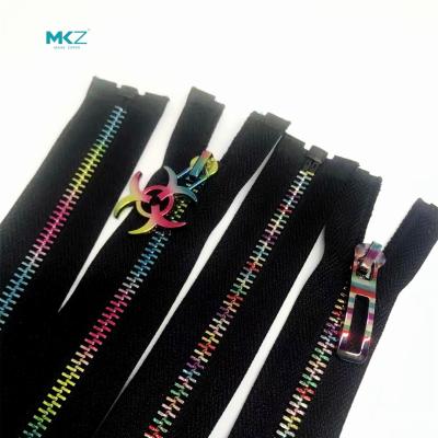 China Clothing Dress Luggage seven colour tooth for jacket Metal Zipper for sale