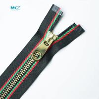 China Cuprum Striped Open End #5 Heavy Duty Coat Zippers for sale