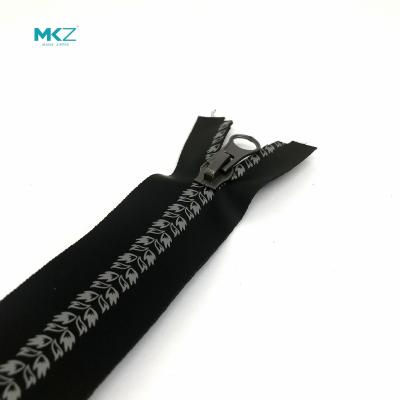 China Custom Single Open End #5 #8 Black Waterproof Zipper for sale