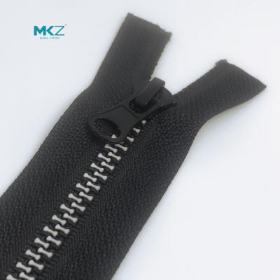 China Bones Teeth Clothing Open End #8 Black Plastic Zipper for sale
