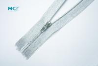 China Close End Silver Clothing #3 #5 Nylon Coil Zipper for sale