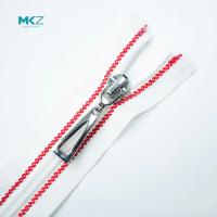 China Teeth Run Smoothly Open End #3 #5 #8 White Plastic Zipper for sale