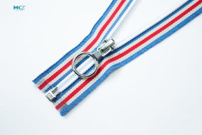 China Striped Y Teeth Open End 8 Inch 24 Inch Nylon Coil Zipper for sale
