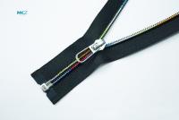 China Black Platinum Plated Slider Nylon Zipper Drop Off Resistant for sale