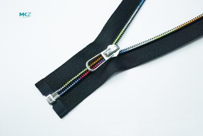 China Black Platinum Plated Slider Nylon Zipper Drop Off Resistant for sale