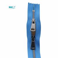 China Blue Double Point Teeth #2 #3 Heavy Duty Metal Zippers for sale