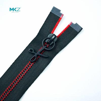 China Nickel Scissors Pull Head Heavy Duty Metal Zippers for sale