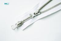 China White Copper Matte Tooth #10 Heavy Duty Two Way Zippers for sale