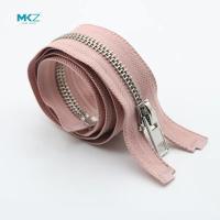 China Pink Copper #8 #3 Metal Zippers For Handbags Platinum Puller for sale