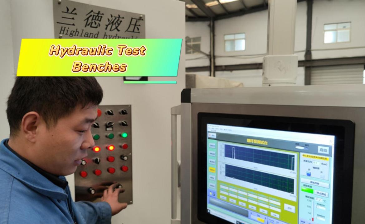 hydraulic test bench with computer