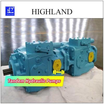 China Variable Displacement Axial Piston Tandem Hydraulic Pumps 110cc/R+110cc/R for sale