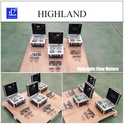 China HIGHLAND Data Display Hydraulic Flow Meters Max Pressure 420 Bar For Cement Mixer for sale