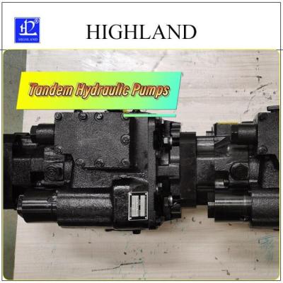 China Custom Design Tandem Hydraulic Pumps 110 ml/r Displacement 35 Mpa Pressure for sale
