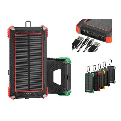 China Free logo printing portable solar power bank charger waterproof solar energy power bank 20000mah for sale