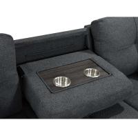 China L-Shaped Reversible Sectional Sleeper Sofa with Pull-Out Bed and Storage, Neutral Gray Fabric for sale