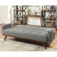 China Convertible Sofa Futon, Gray Linen Fabric for sale