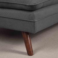 China Tufted Sofa futon, Gray Linen Fabric for sale