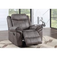 China Recliner Sofa set with Dropdown Table and Drawer and Storage Box, Light Gray Fabric-like vinyl for sale