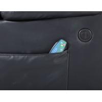 China Power Lift Recliner Chair with Adjustable Massage Function & Heating System, Black Faux Leatherette for sale
